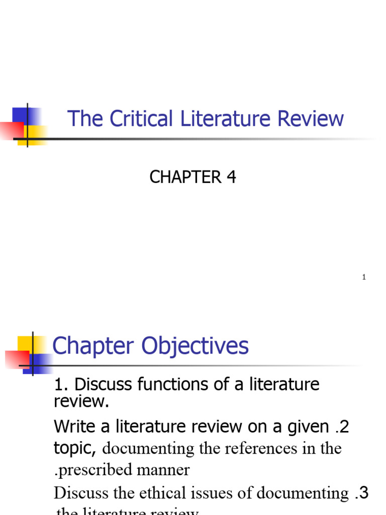 CH 4 The Critical Literature Review | PDF