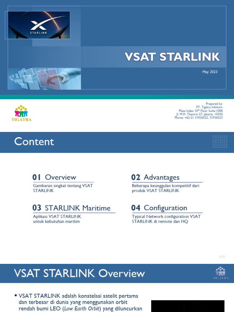 VSAT STARLINK Overview v1.0 | PDF