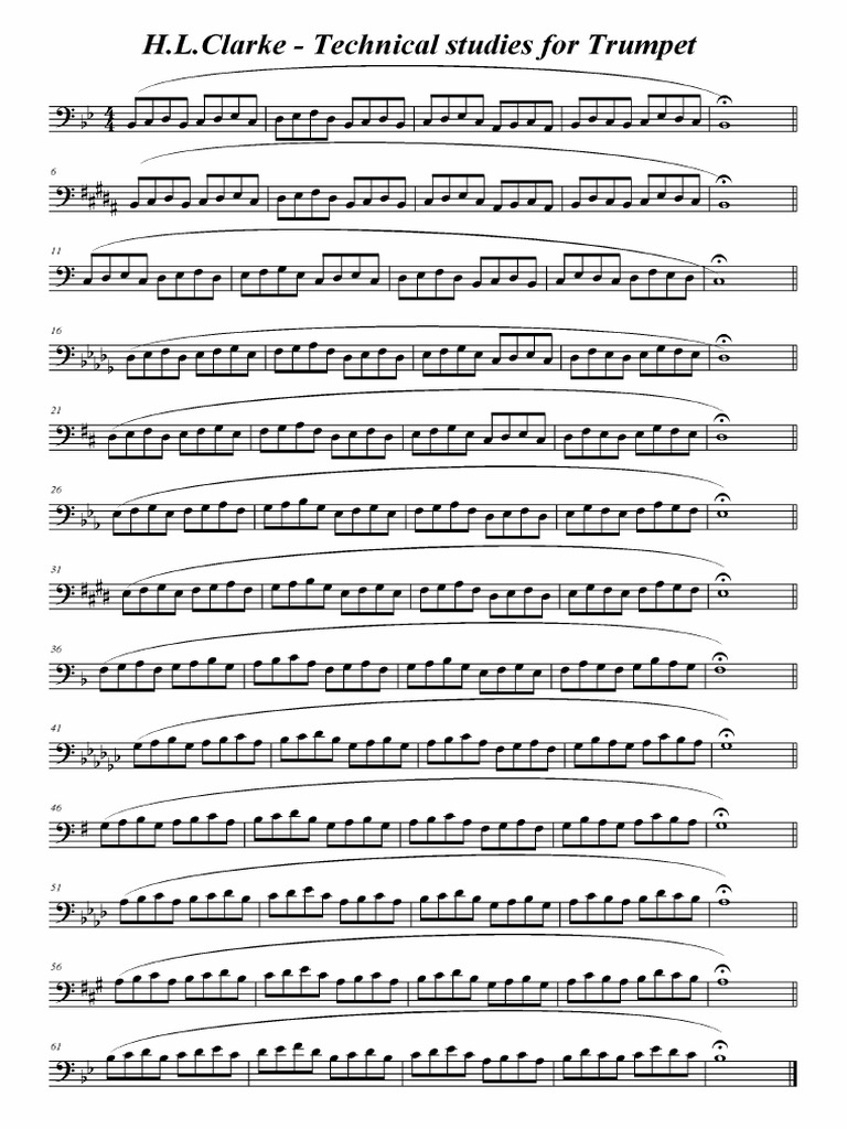 H.L.Clarke - Technical Studies For Trumpet | PDF