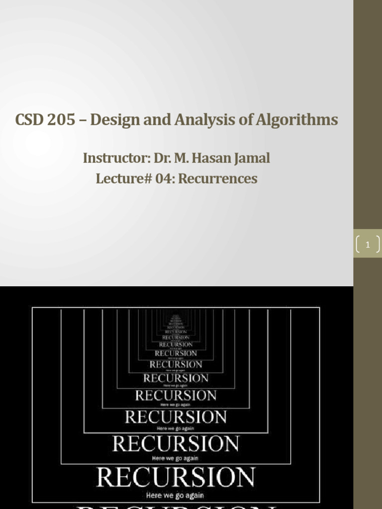 04 Recurrences | PDF