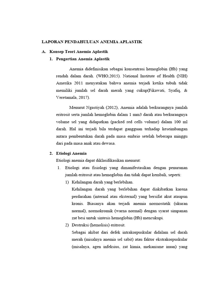 Panduan Lengkap Anemia Aplastik | PDF
