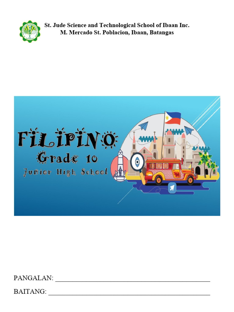 (FILIPINO) 1st Quarter | PDF