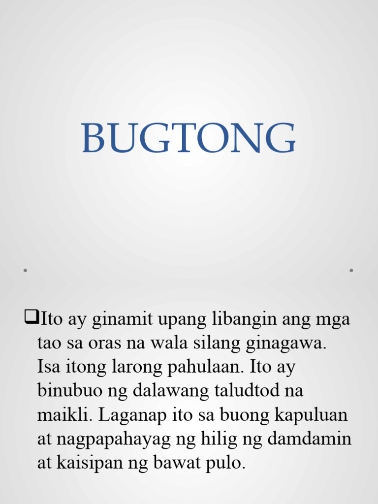 BUGTONG (FIL 8) | PDF