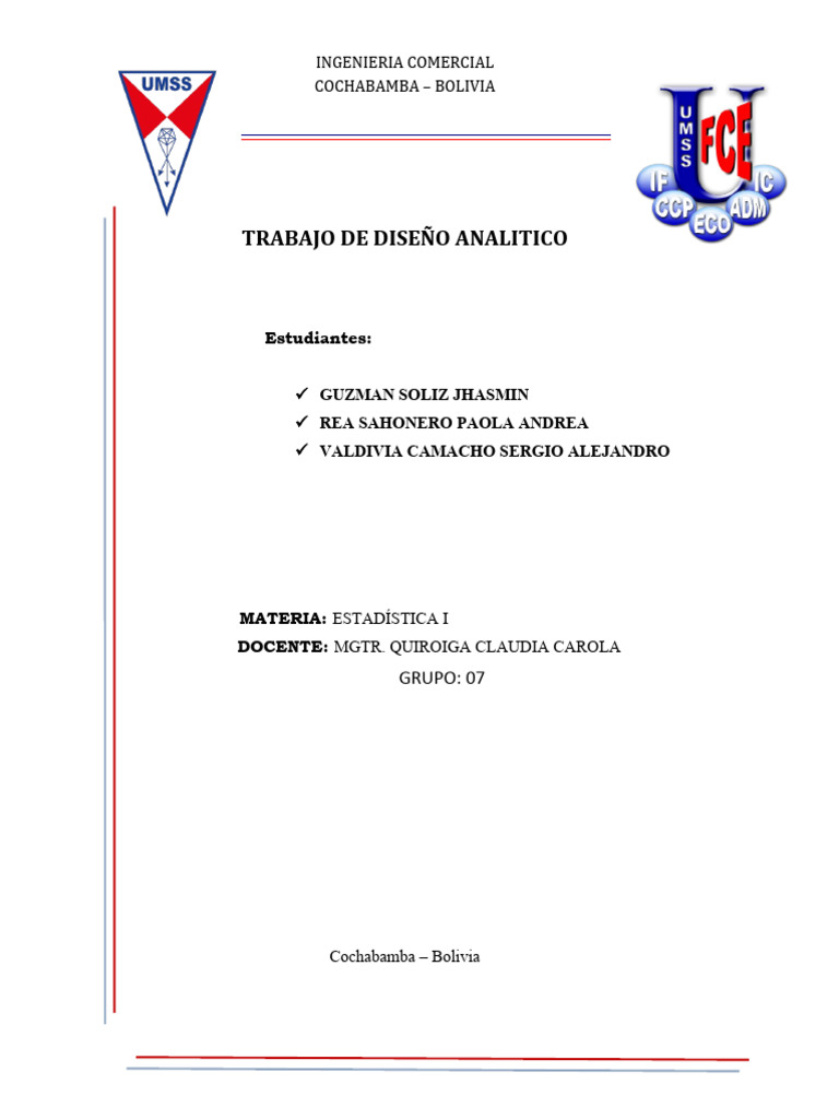Caratula UMSSS FCE | PDF