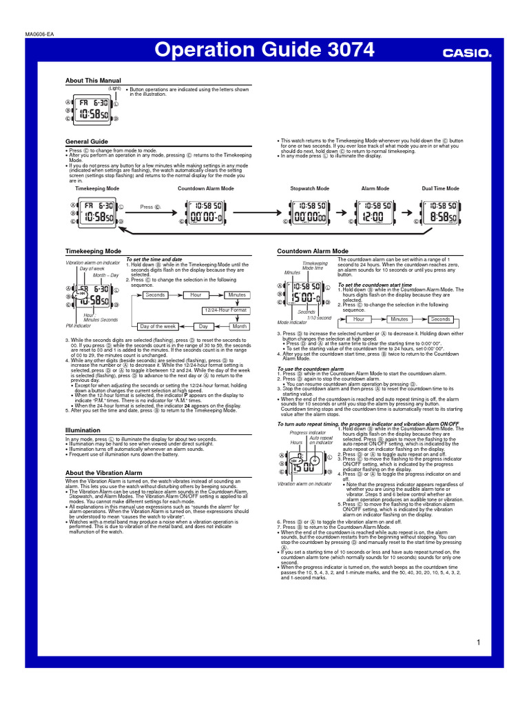 Operation Guide 3074: About This Manual | PDF