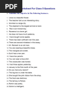 Verbs Class 4 Worksheet Net Explanations | PDF