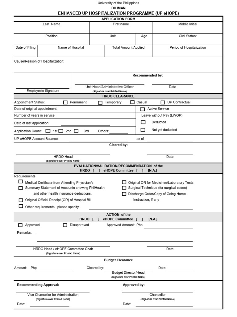 EHOPE Form-Diliman | PDF
