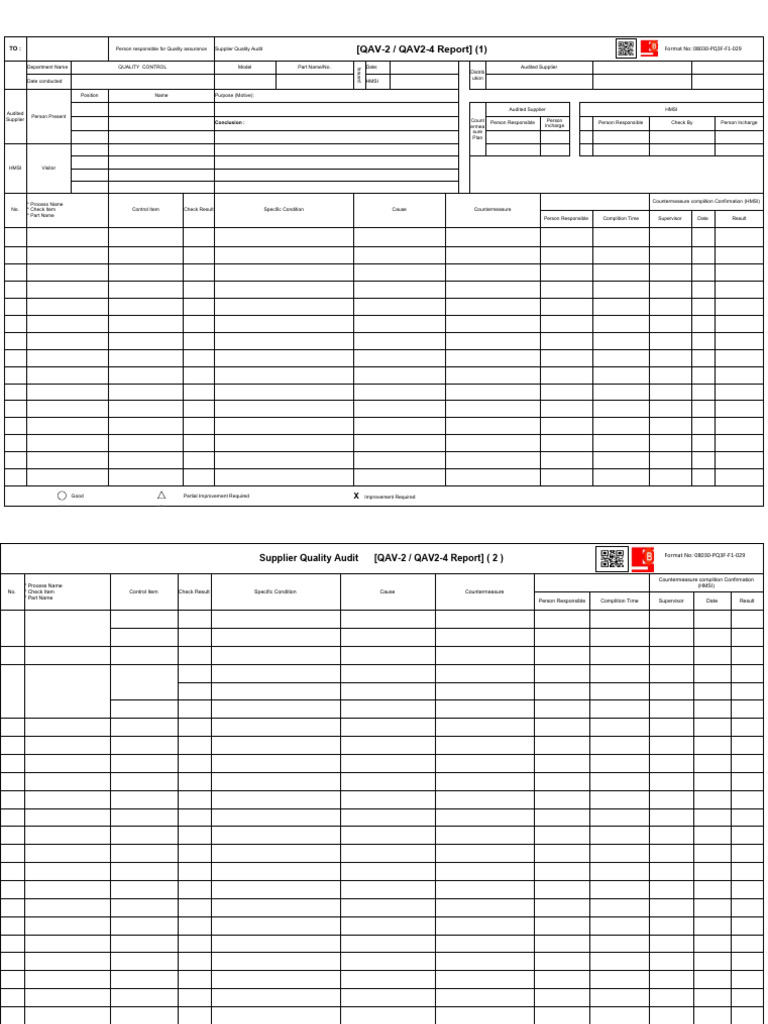 29.QAV 2-4 Report - 08030-PQ3F-F1-029 Format | PDF | Audit | Systems Theory
