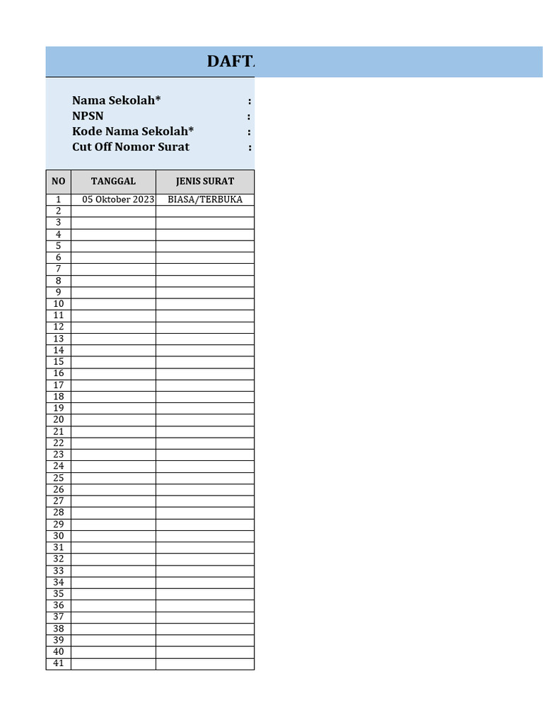Nomor Surat - Format Baru | PDF