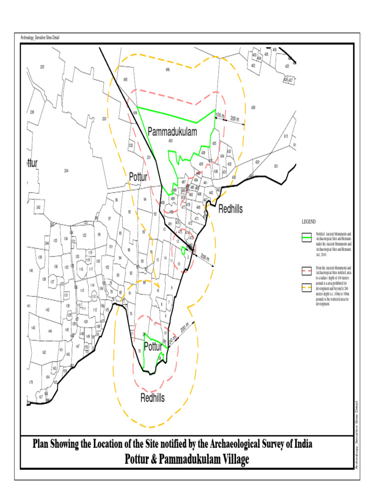 Archaeological Sites Map: Pottur & Pammadukulam | PDF