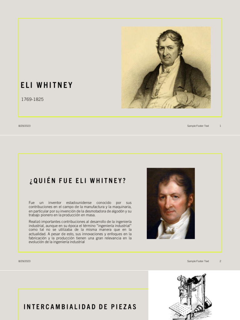 Eli Whitney: Innovador de la Producción | PDF | Producción en masa ...