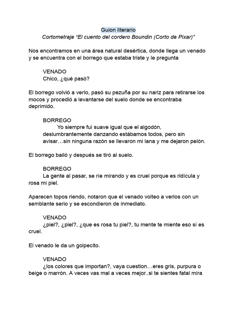 Guion Literario | PDF