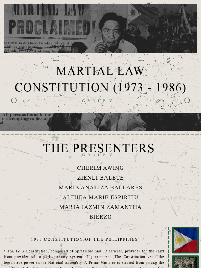Martial Law Constitution 1973 1986 | PDF