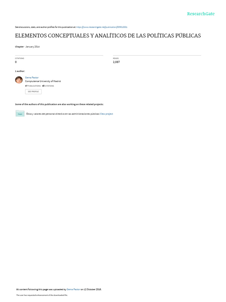 Elementos Conceptuales Y Analíticos de Las Políticas Públicas | PDF ...