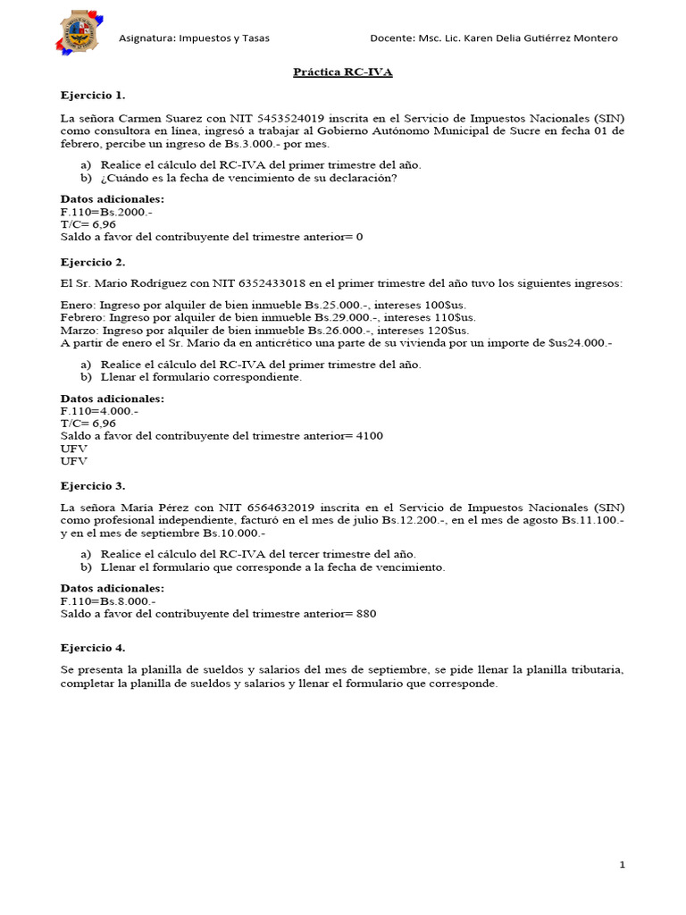 Práctica RC-IVA | PDF