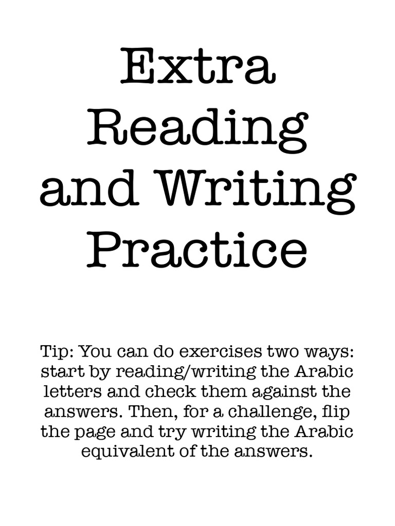 Extra Reading and Writing Practice Booklet | PDF