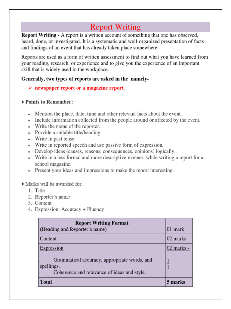 Report Writing | PDF