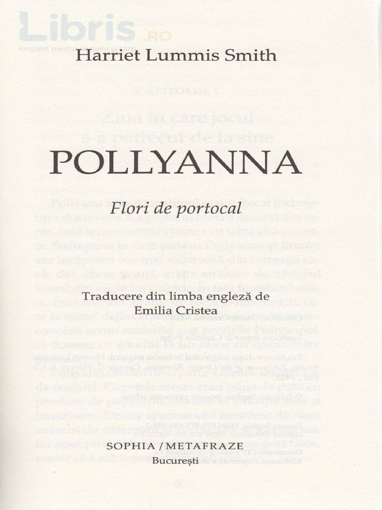 Pollyanna, Flori de Portocal - Harriet Lummis Smith | PDF