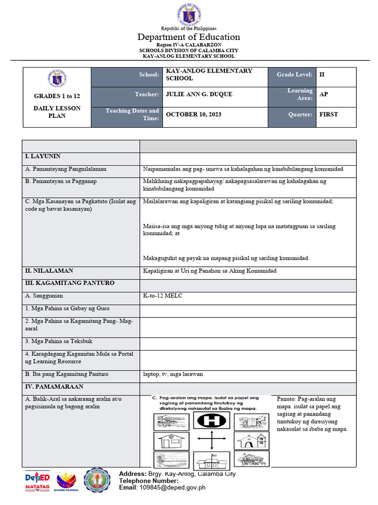 Lesson Plan Araling Panlipunan | PDF