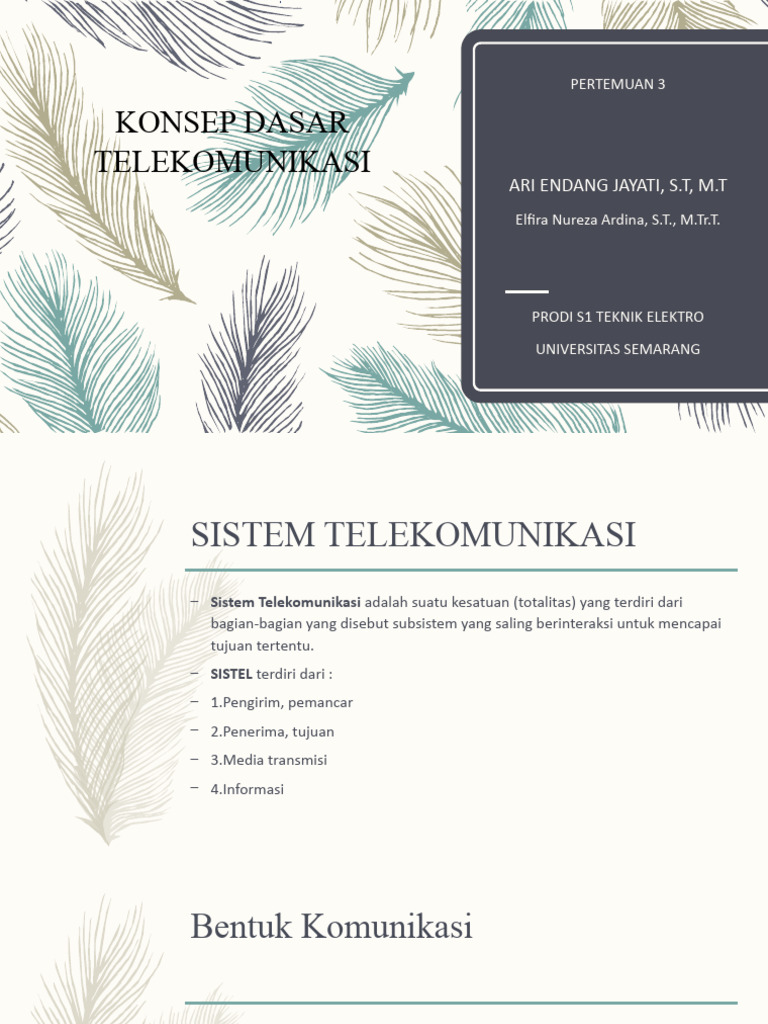 PERTEMUAN 4 Konsep Dasar Telekomunikasi 2 | PDF PERTEMUAN 4 Konsep Dasar Telekomunikasi 2 | PDF
