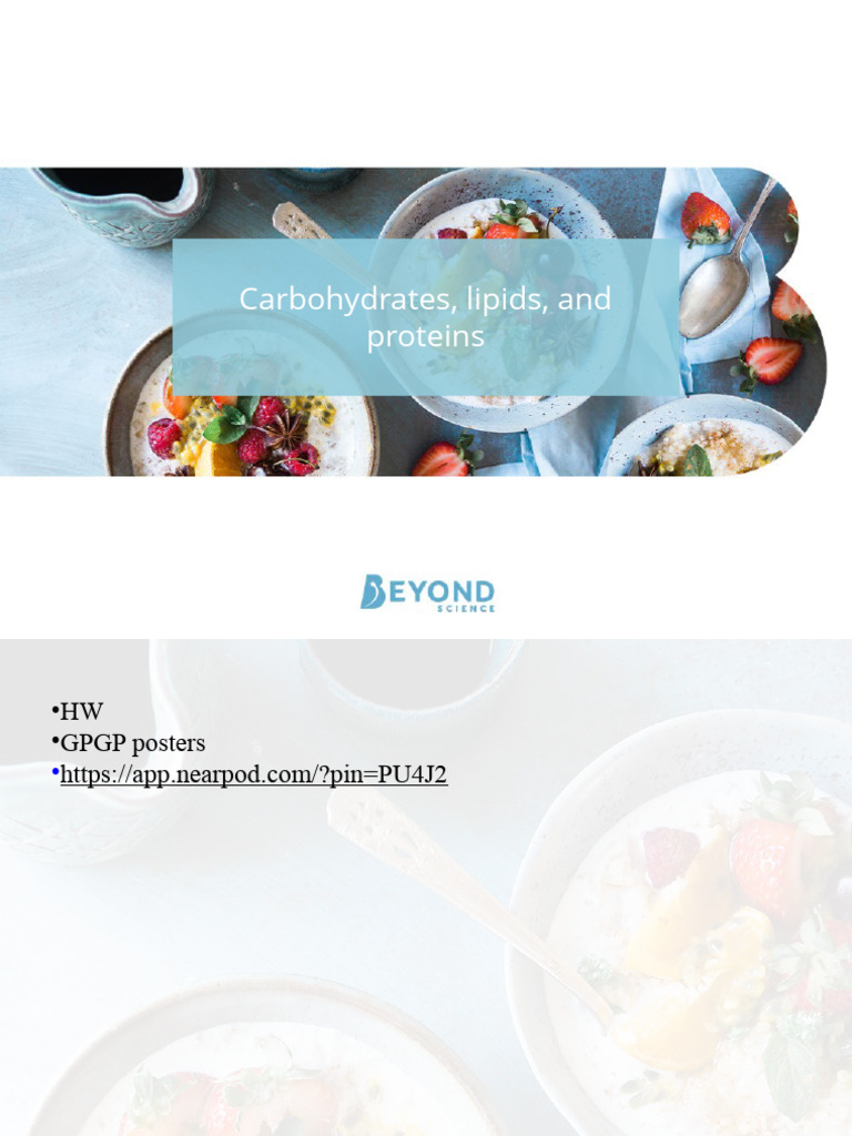 Carbohydrates and Lipids | PDF | Carbohydrates | Lipid