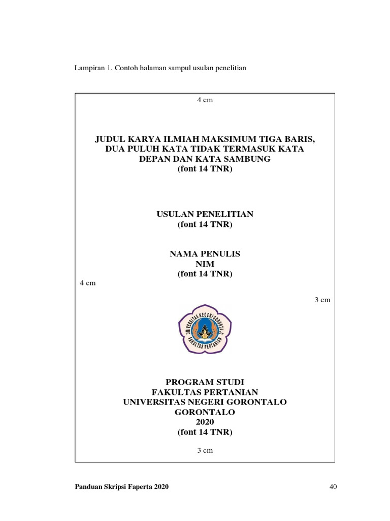 Panduan Skripsi Bagian Lampiran Penulisan Skripsi | PDF