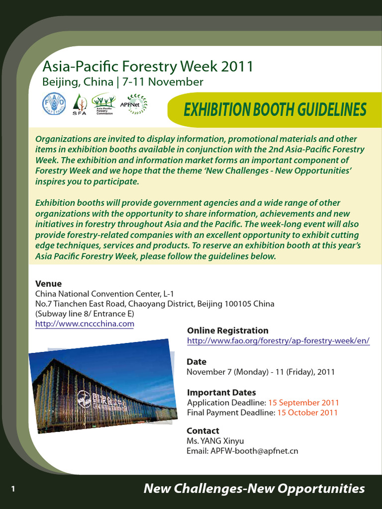 APFW 2011 Exhibition Booth Guidelines | PDF | Business