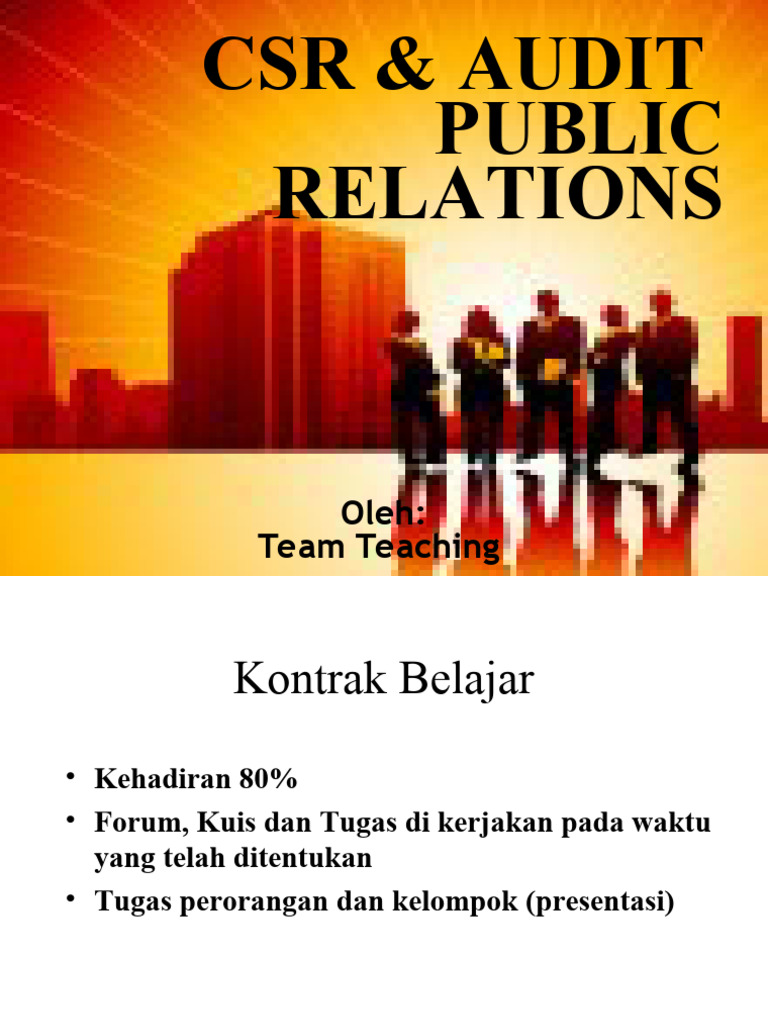 Pengantar CSR Dan Audit PR | PDF