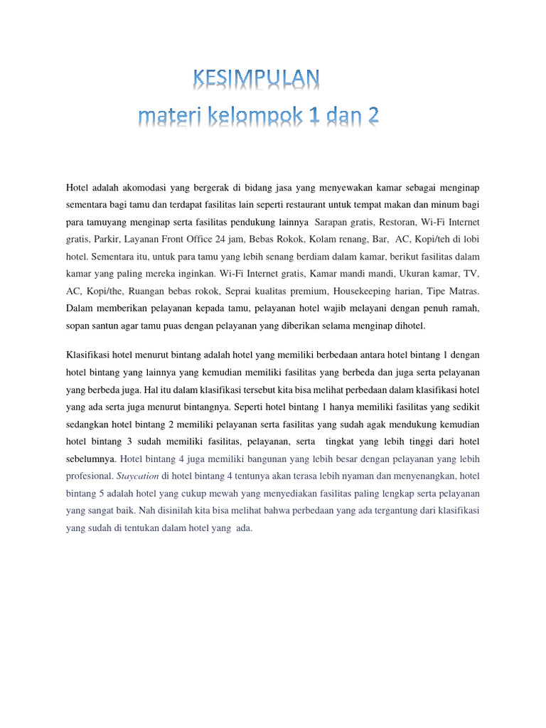 Tugas - Melki Sabeilai - HOTEL SISTEM MANAJEMEN | PDF