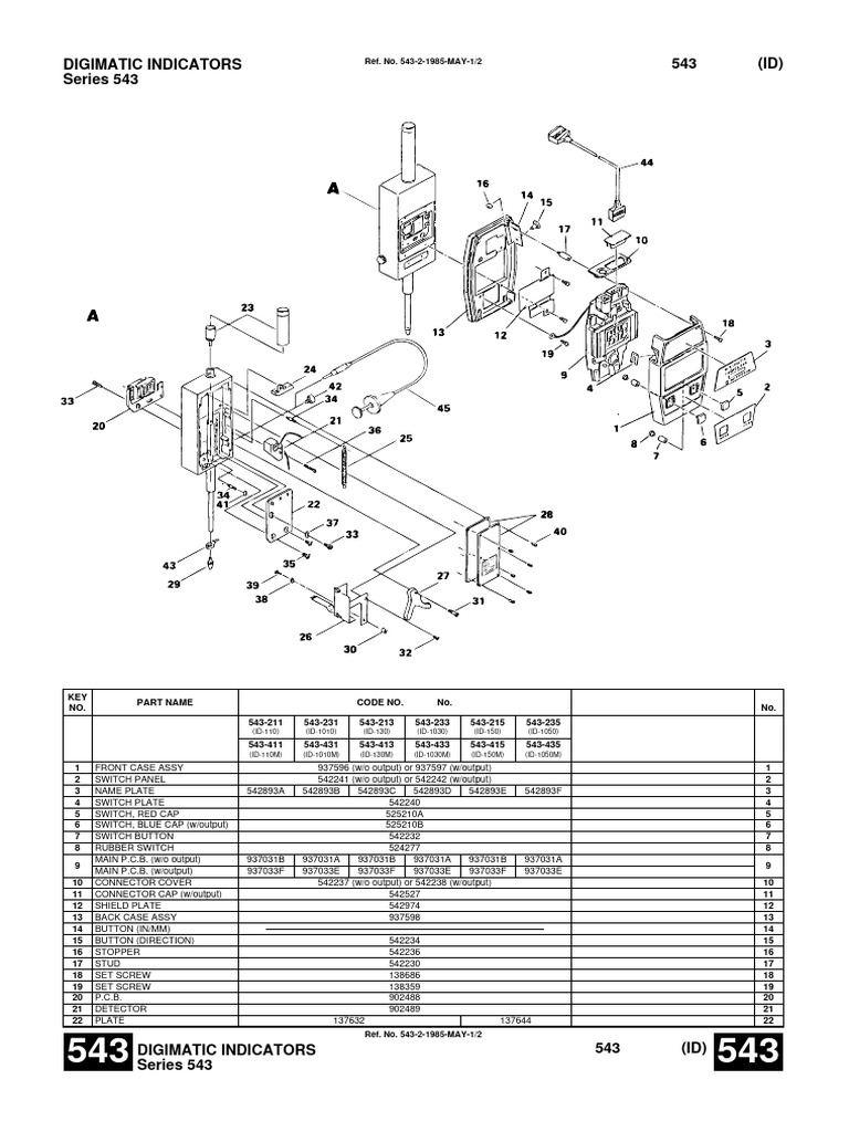 Digimatic Indicators Series 543 543 (ID) : (ID-110) (ID-1010) (ID-130 ...