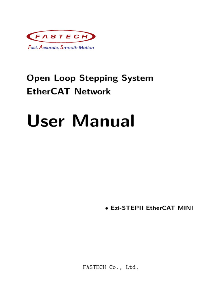 08 220331 Manual Ezi Stepii Ethercat Mini Eng Pdf Power Supply Electrical Engineering