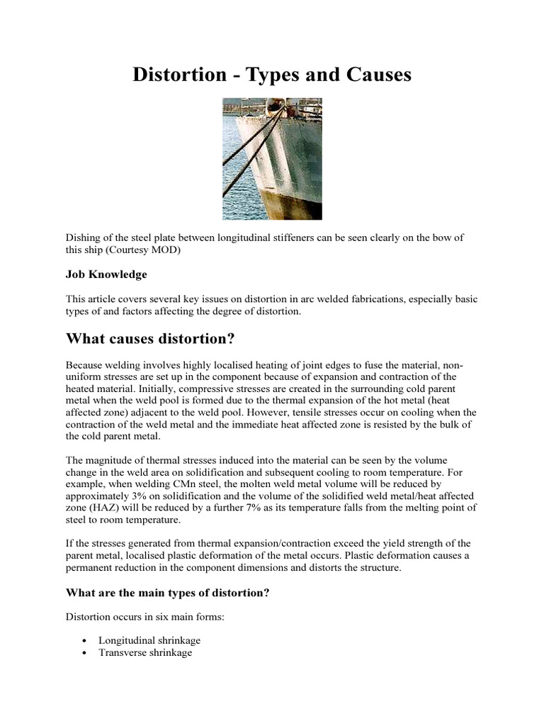 Distortion - Types and Causes | PDF | Technology & Engineering