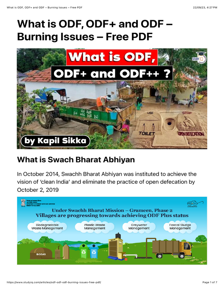 What is ODF, ODF+ and ODF – Burning Issues – Free PDF | PDF