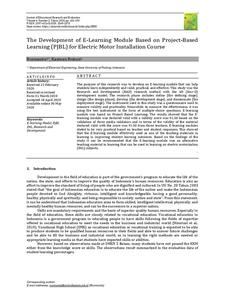 24608-43126-1-PB The Development of E-Learning Module Based On Project ...