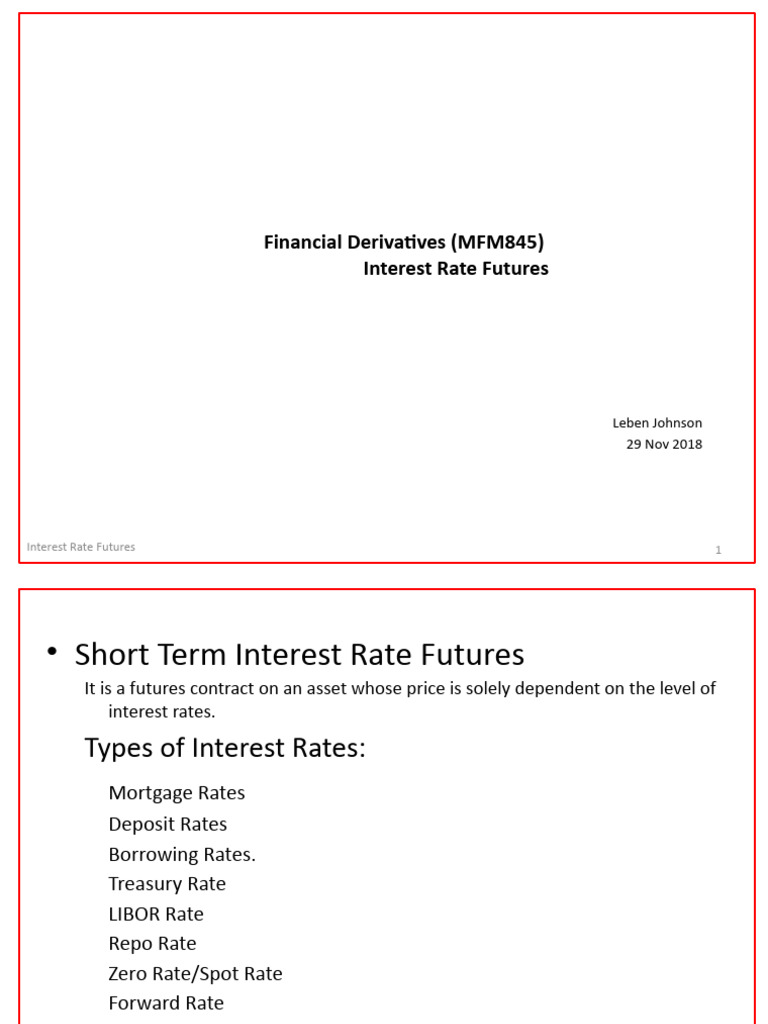 4 InterestRateFutures | PDF | Interest Rates | Futures Contract