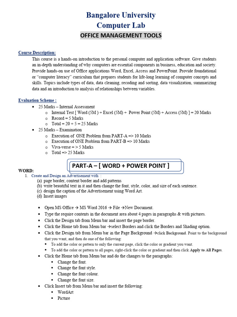 Omt Lab Manual | PDF