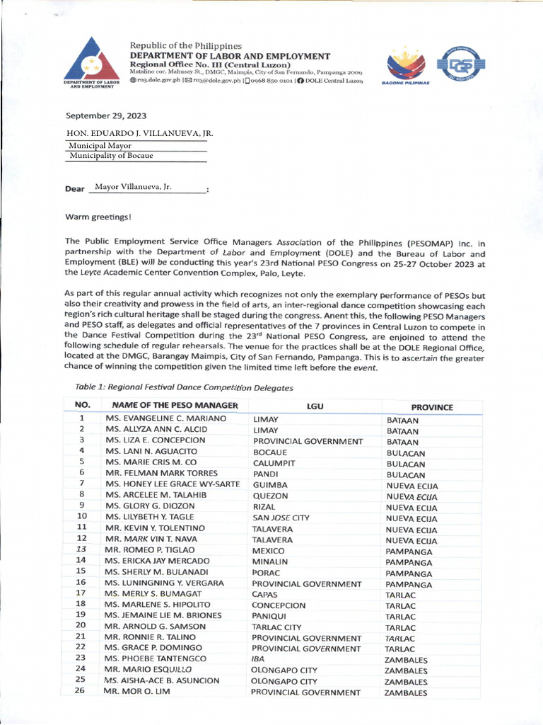 Letter To LCEs | PDF