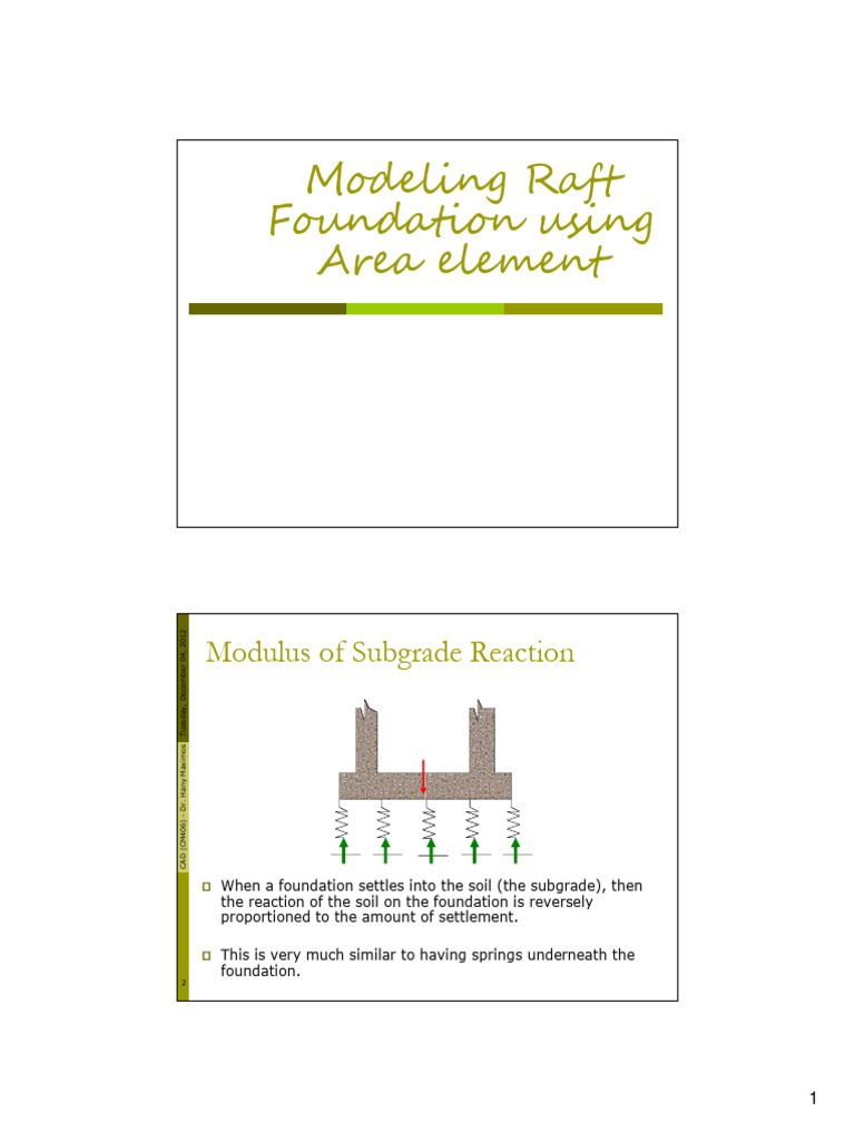 Modeling Raft Foundation Using Area Element | PDF | Materials | Civil Engineering