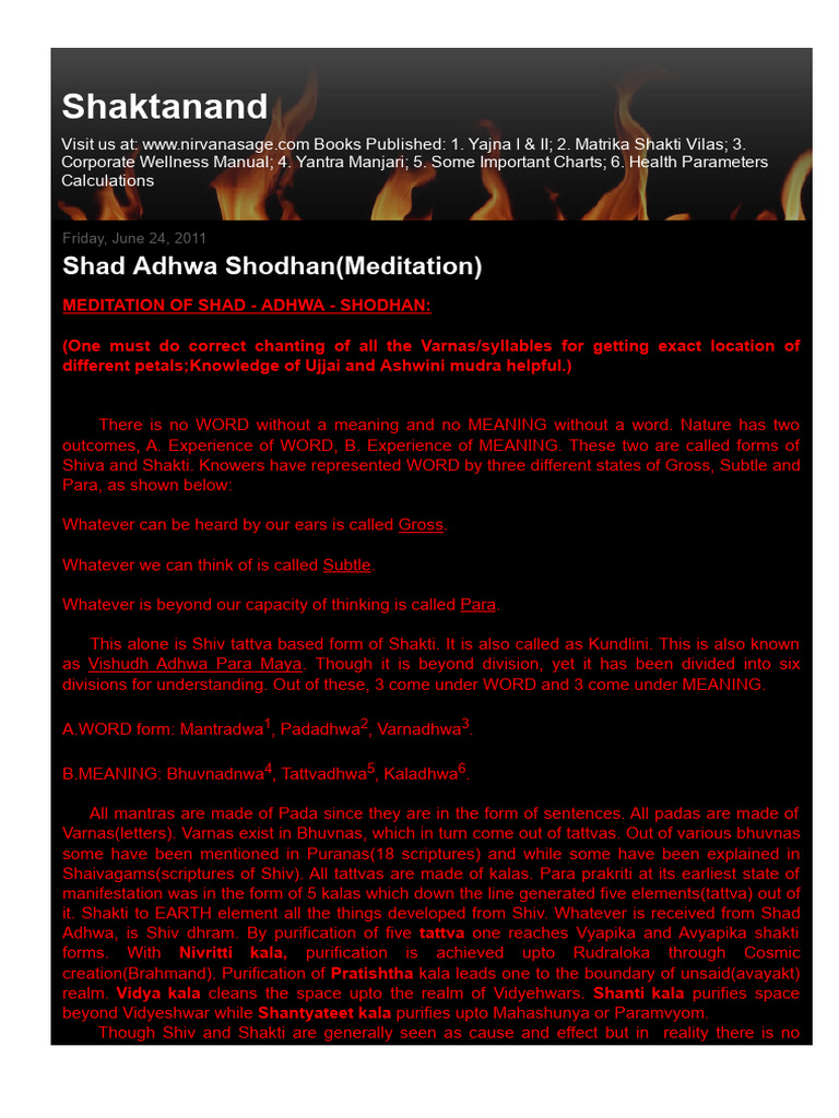 Shaktanand Blogspot Com 2011 06 Shad Adhwa Shodhanmeditation HTML - M 1 ...