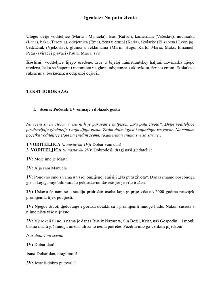 Igrokaz Na Putu Zivota | PDF