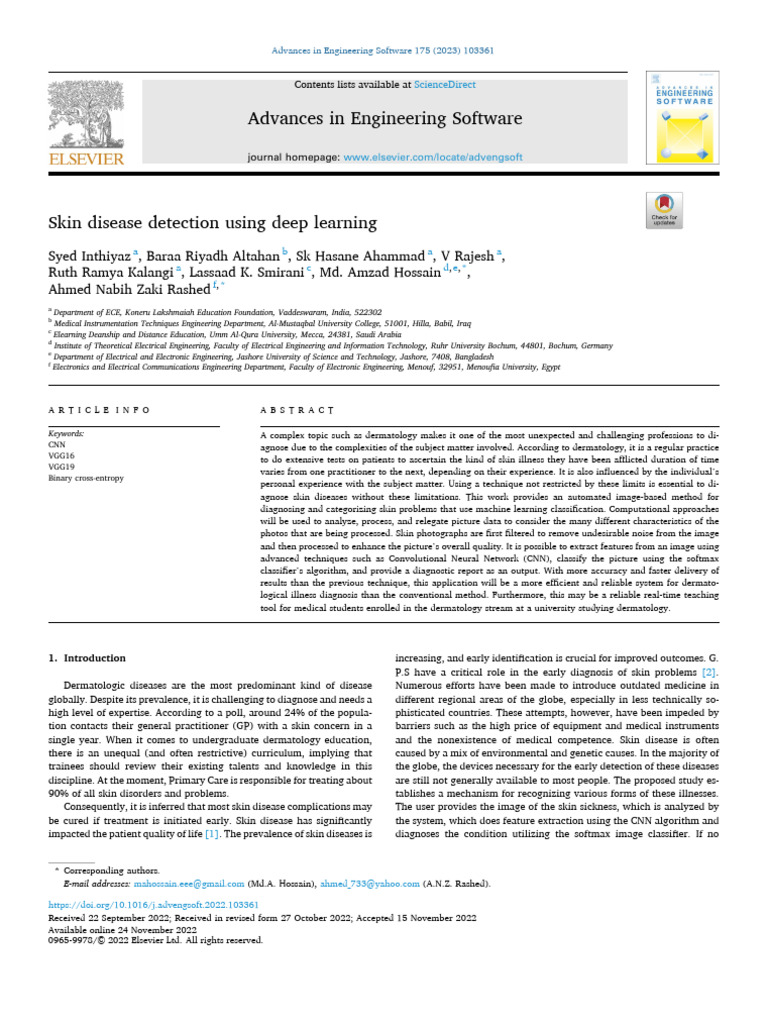 Skin Disease Detection | PDF