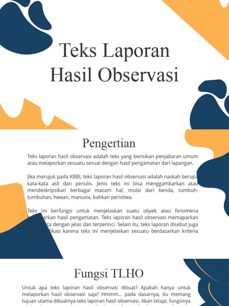 Teks Laporan Hasil Observasi | PDF