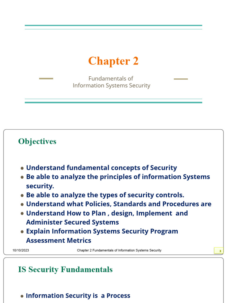 Chapter 2 Fundamentals Of Is Security Pdf Computer Access Control Information Security