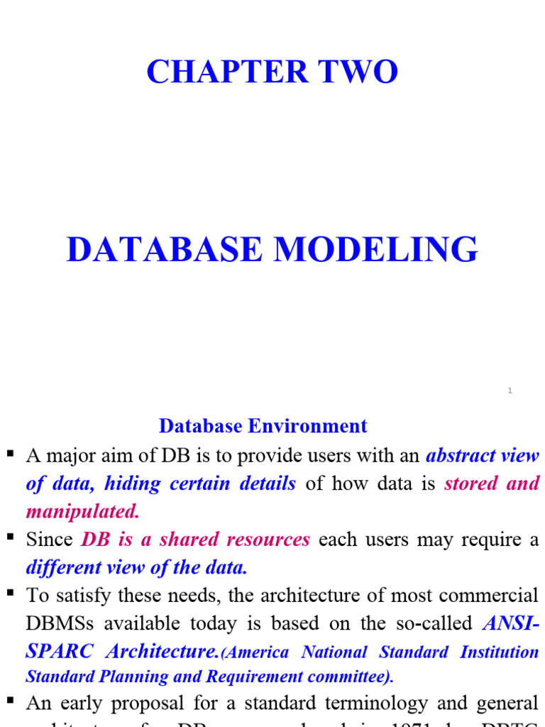 DBMS Chapter 2 | PDF DBMS Chapter 2 | PDF