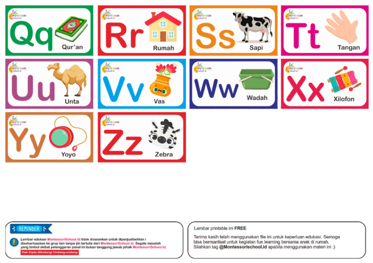 Poster Alphabet Q-Z | PDF
