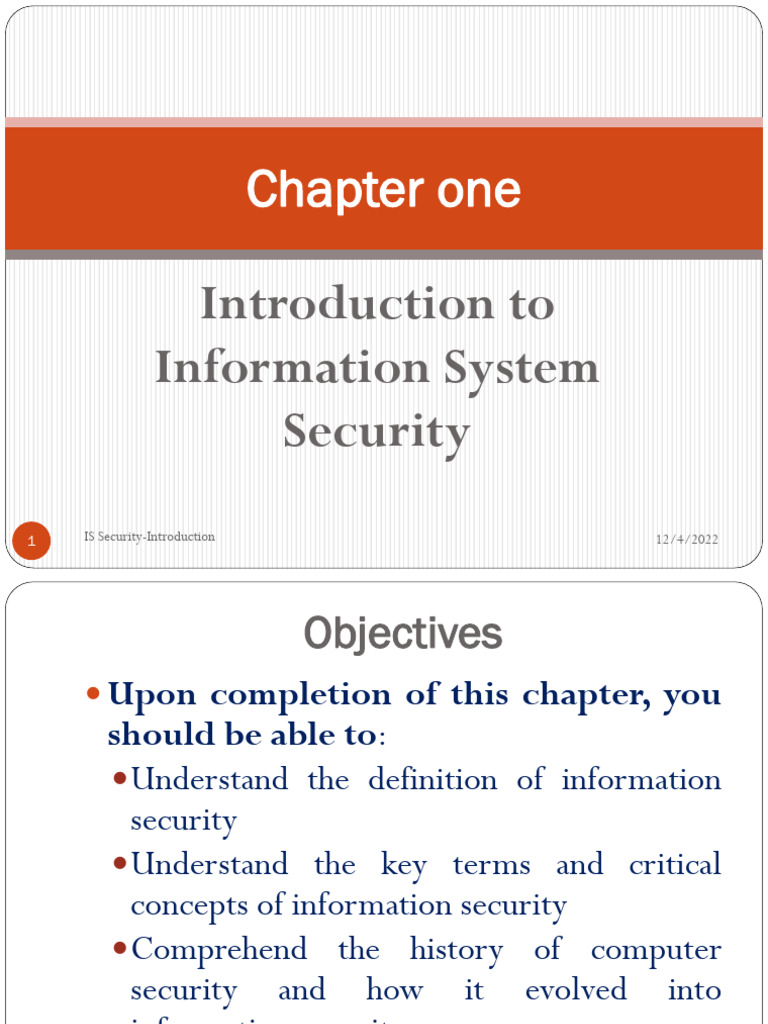 Chapter 1. Introduction To Information Security | PDF