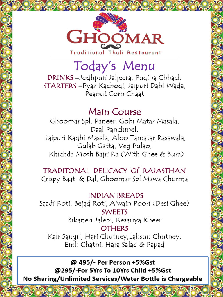 30-09-2023 Patna Menu | PDF