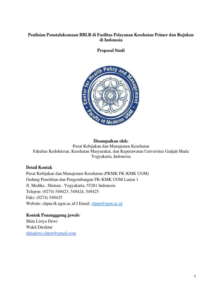 UGM Proposal BBLR (Ind) | PDF