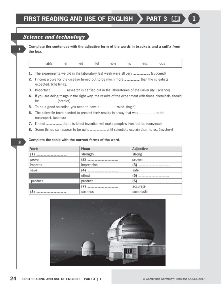 Reading Part 3 Worksheet 1 | PDF