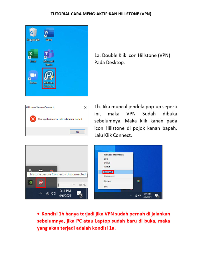 Tutorial Cara Mengaktifkan Hillstone (VPN) | PDF
